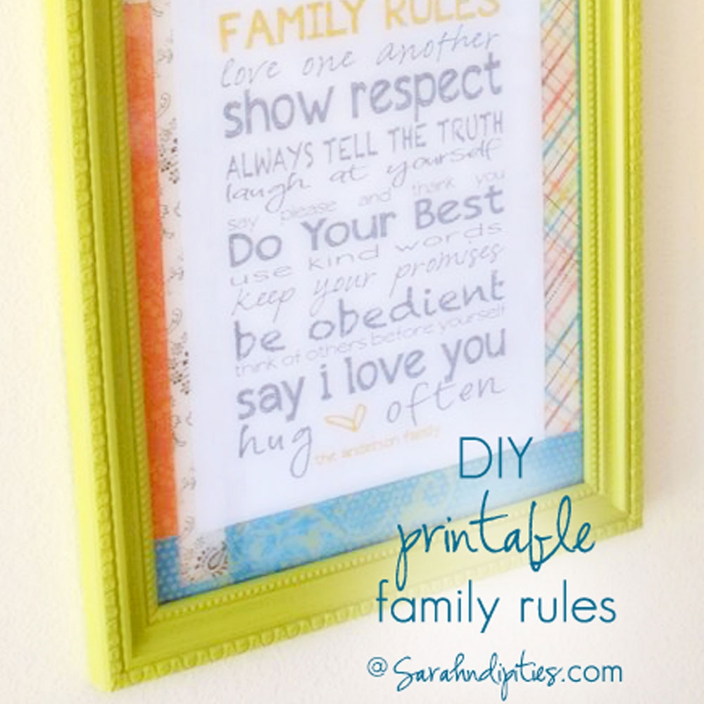 Family Rules Printable | Sarahndipities