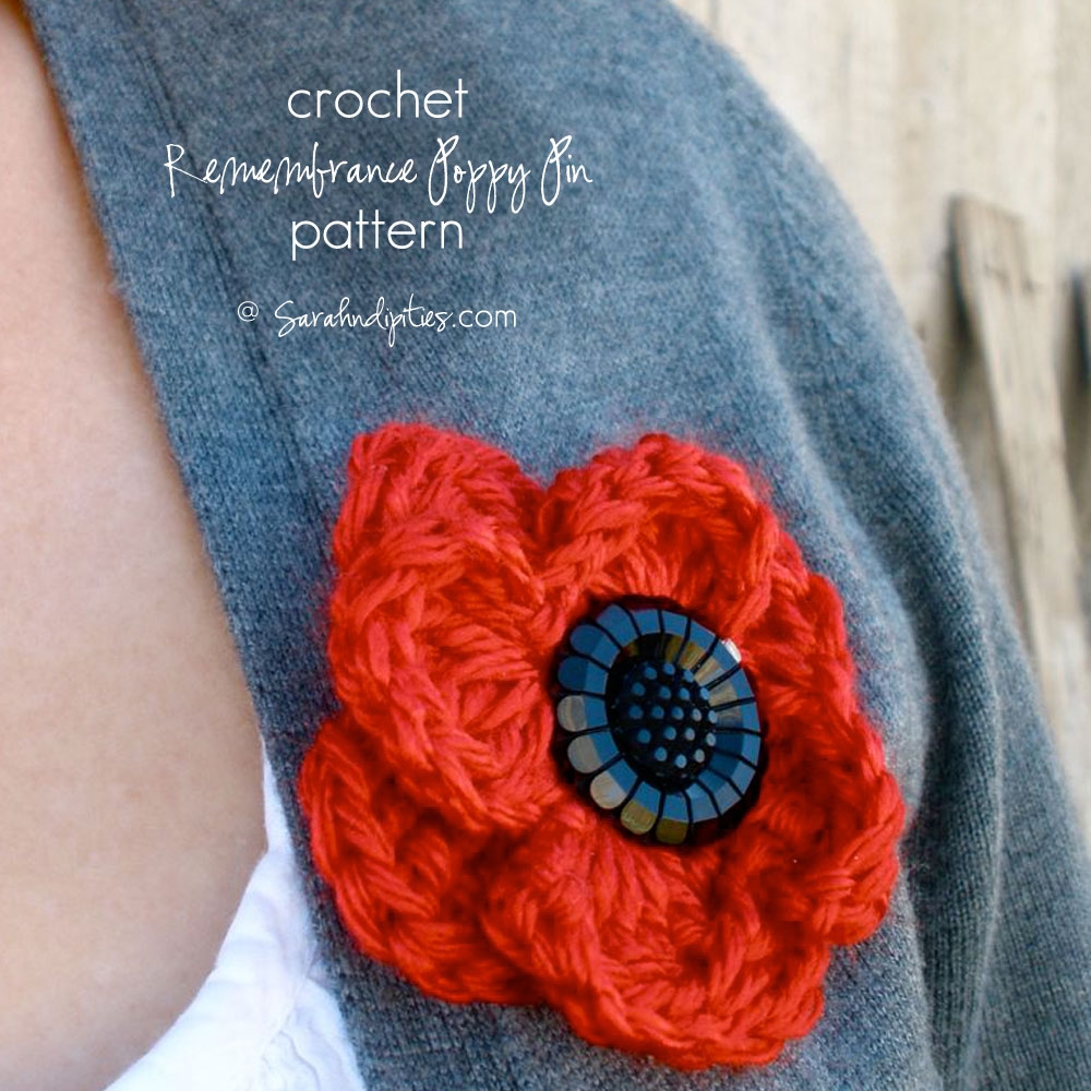 Crochet Remembrance Poppy Pattern | Sarahndipities