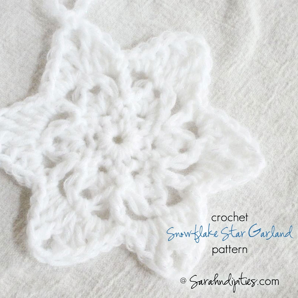 Crochet Snowflake Star Garland Pattern | Sarahndipities